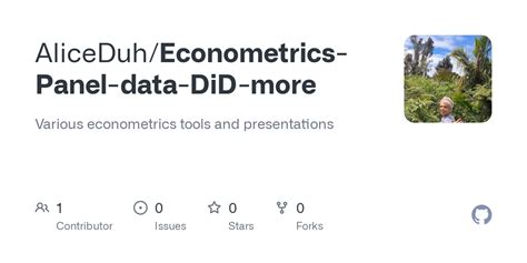 Github Aliceduheconometrics Panel Data Did More Various