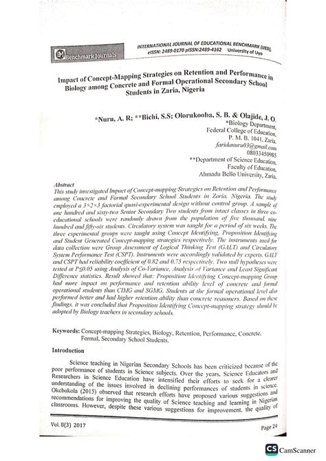 Pdf Impact Of Concept Mapping Strategies On Retention And Performance In Biology Among