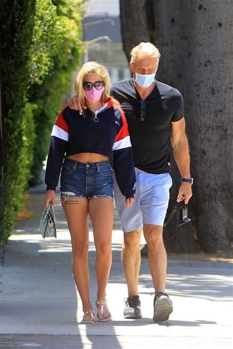 Emma Krokdal In A Denim Shorts Was Seen Out With Dolph Lundgren In