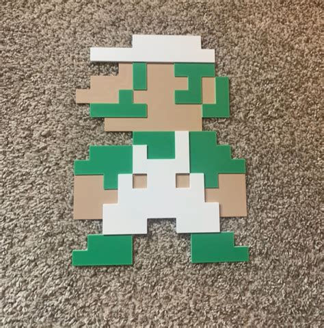 8bit Luigi Wall Art By Birdhouse8669 Makerworld