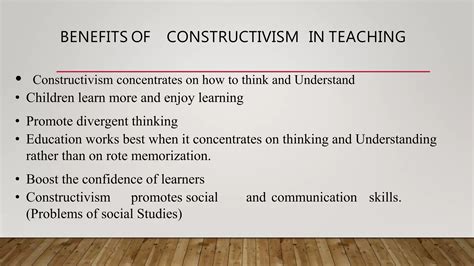Constructivism And Education Pptx