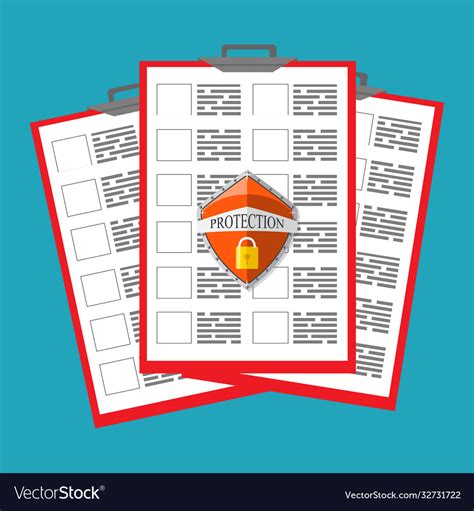 Privacy Security Idea Document Protection Concept Vector Image