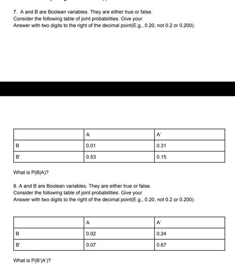 Solved 5 A And B Are Boolean Variables They Are Either