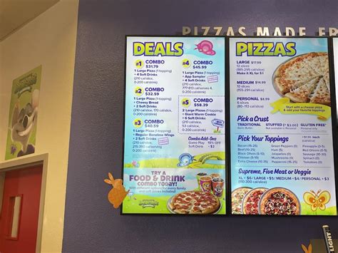 Menu At Chuck E Cheese Pizzeria Englewood W Hampden Ave