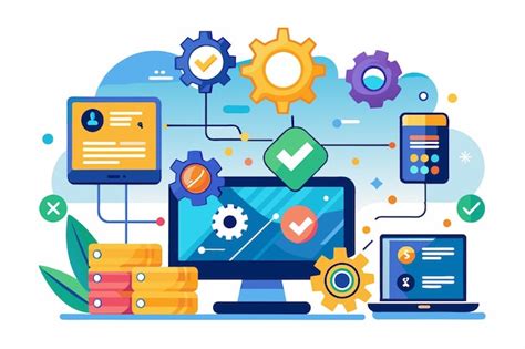 This Illustration Showcases Customizable Software Integration Featuring