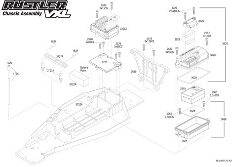 Exploded View Traxxas Rustler Vxl 1 10 Chassis Astra