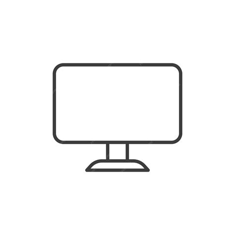 Premium Vector Computer Screen Icon Set Desktop Pc Monitor Vector Symbol Computer Display Sign