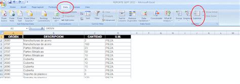 FORMULAS DE EXCEL SUBTOTALES