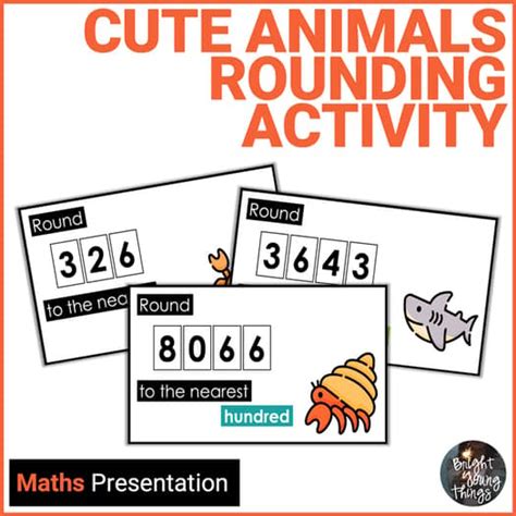 Rounding Numbers Activity Ppt Cute Animal Theme No Prep 50 Questions