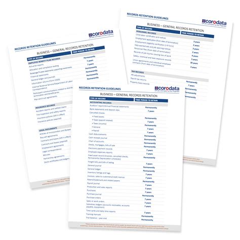 Creating A Record Retention Schedule Policy Download