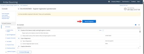 Ariba Supplier Registration Guide Cadence