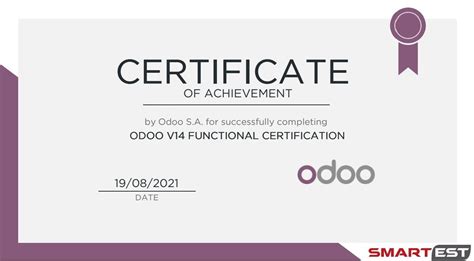 Certification Odoo V14 Smartest