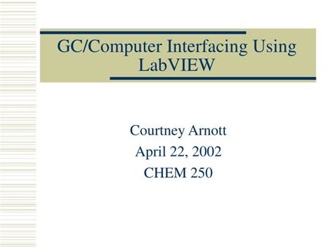 Ppt Gccomputer Interfacing Using Labview Powerpoint Presentation