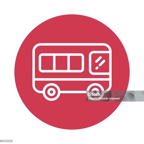 여행 버스 외곽선 서클 디자인 아이콘입니다 흰색 배경에 겨울 여행 기호 Eps 10 파일 거리에 대한 스톡 벡터 아트 및 기타 이미지 거리 관광 관광객 Istock