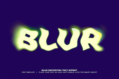 Premium Psd Blur Distortion Text Effect