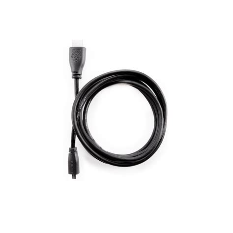 Buy Official Micro Hdmi Male To Standard Hdmi Male Black Cable 2m For Raspberry Pi Online In