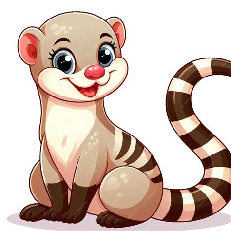 Premium Vector Cute Mongoose Vector Cartoon Illustration