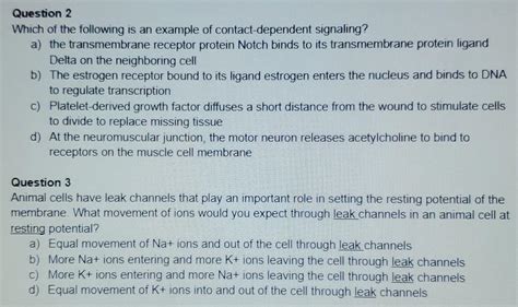 Solved Question 2 Which Of The Following Is An Example Of