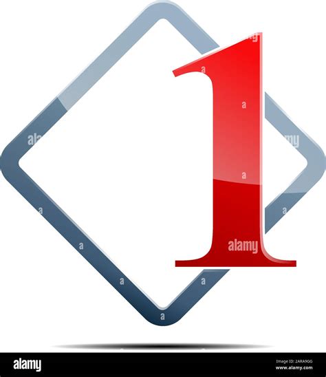 vector sign number one square edge stock vector image and art alamy