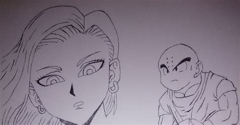 Dragonball Android 18 And Krillin Kiss Cyllusのイラスト Pixiv