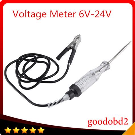 자동차 자동차 전압 테스터 전기 테스트 펜 연필 자동차 오토바이 회로 감지 수리 도구 전압 측정기 6v 24v 자동차 수리 도구