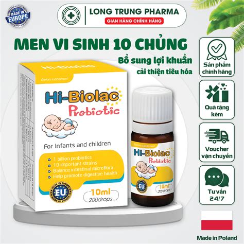 Hi Biolac Probiotic Men Vi Sinh Nhỏ Giọt Cho Bé Bổ Sung Lợi Khuẩn Giúp
