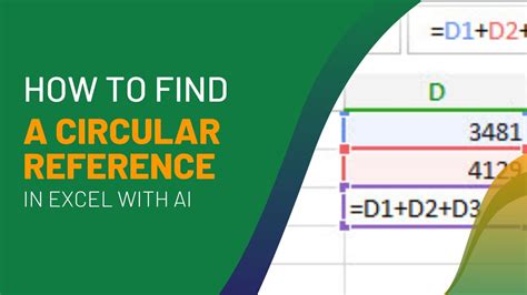 How To Find A Circular Reference In Excel Ai Method