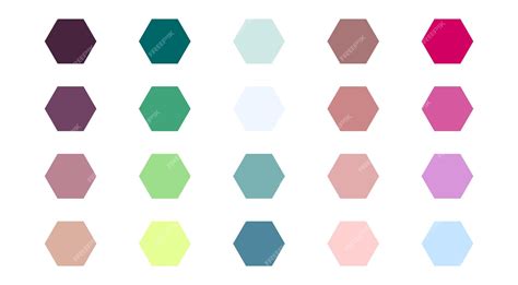 컬러 팔레트 가이드 컬러 스치 프리미엄 벡터