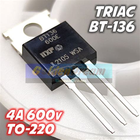 Jual Triac Bt136 600e Bt 136 600 Bt136 600 4a 600v To 220 Bt 136 600e Kota Medan Toko Golden