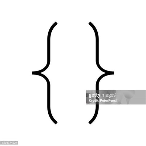 Text Brackets Abstract Vector Icon Braces Curly Brackets High Res Vector Graphic Getty Images
