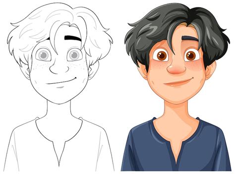 Premium Vector Smiling Boy Vector Illustration