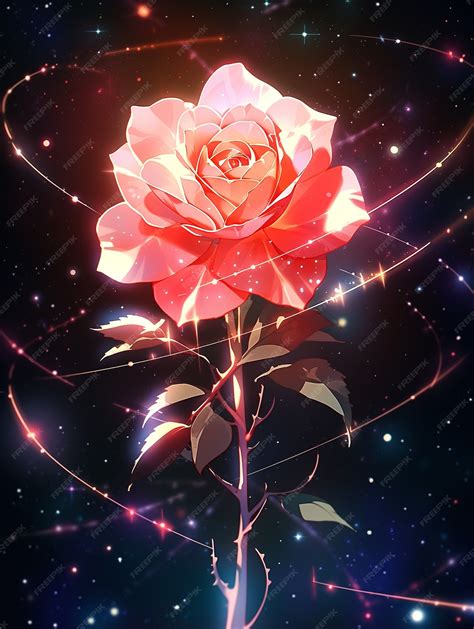Ilustración Al Estilo De Anime De La Rosa Foto Gratis