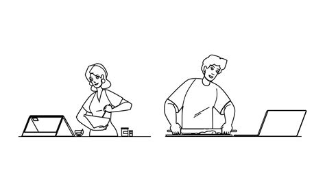 Coocking Online Vector 22523485 Vector Art At Vecteezy