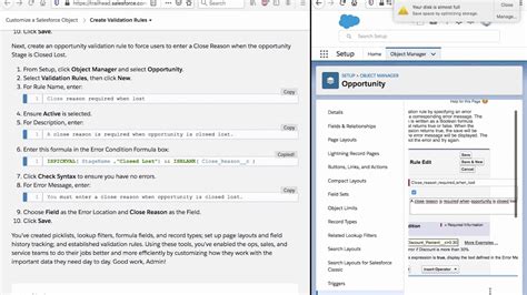Create Validation Rules In Salesforce Youtube