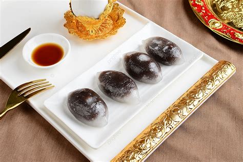 A Plate Of Guangdong Snacks Chaoshan Bean Paste Crystal Ball Background