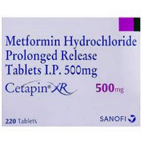 500 Mg Metformin Hydrochloride Prolonged Release Tablets At ₹ 300