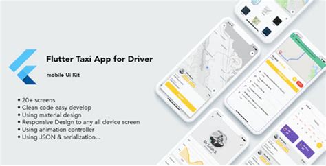 Flutter Taxi App Driver Ui Kit Buy Apps Themes UI Templates