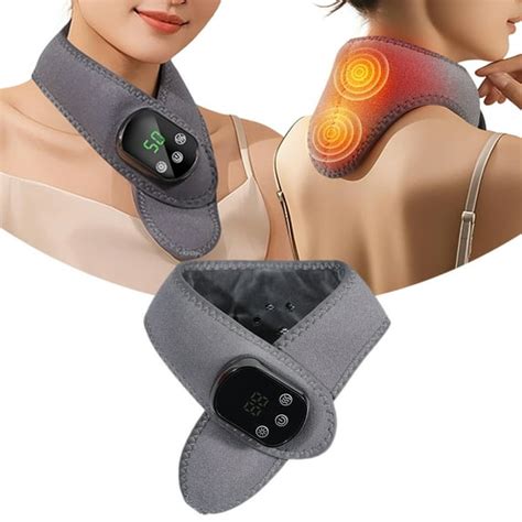 Portable Rechargeable Heated Neck Massager With Soothing Heat And