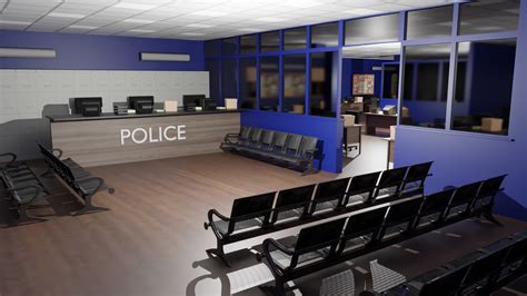 3d Model Police Station Interior Turbosquid 2140750