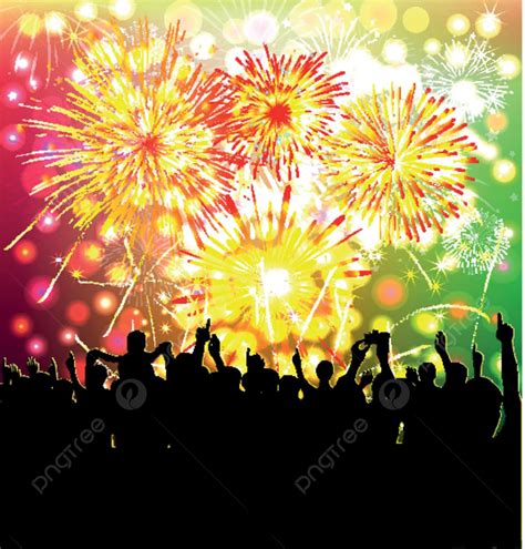 Fondo De Fuegos Artificiales Coloridos Realistas Festival Fuegos
