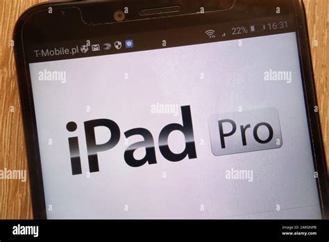IPad Pro Logo Displayed On A Modern Smartphone Stock Photo Alamy