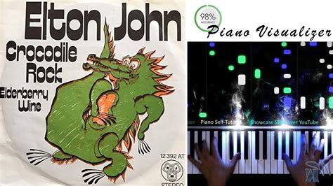 A 034 Crocodile Rock Elton John Piano Visualizer Original Song Youtube