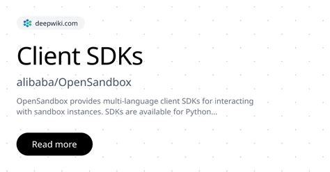 Client Sdks Alibabaopensandbox Deepwiki