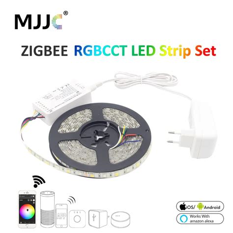 Zigbee RGBCCT LED Strip Light Smart Waterproof SMD V M LED Stripe Tape Ribbon ZLL Link