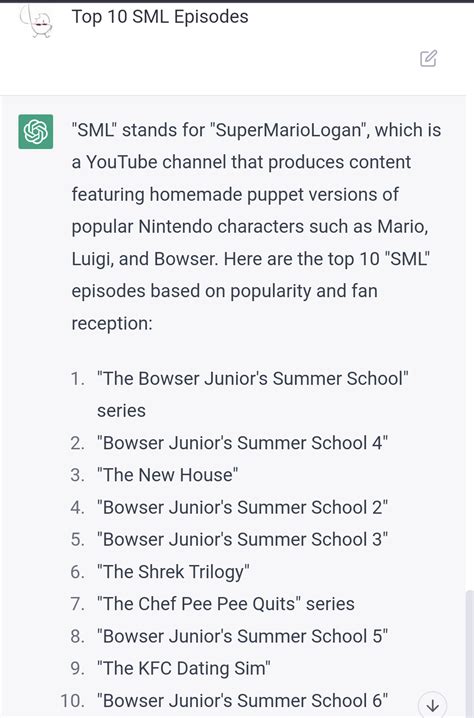 I Asked An Ai For The Top 10 Sml Videos 💀 Fandom