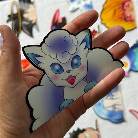 Pok Mon Alolan Vulpix Peeker Car Decal C Tenshi