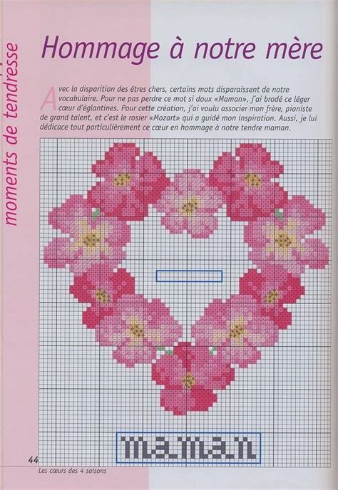 Схемы для вышивки сердца Схемы Бусинка Вышивание крестиком Сердце вышитое крестиком