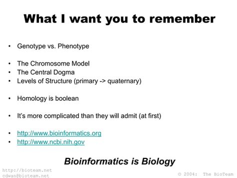 Intro Bioinformatics Ppt
