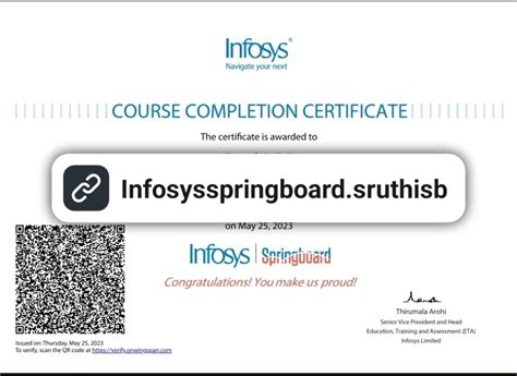 Java Infosysspringboard Certification Sruthi S B