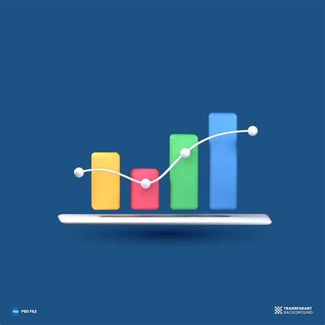 premium psd 3d charts and graph icon analysis business financial data